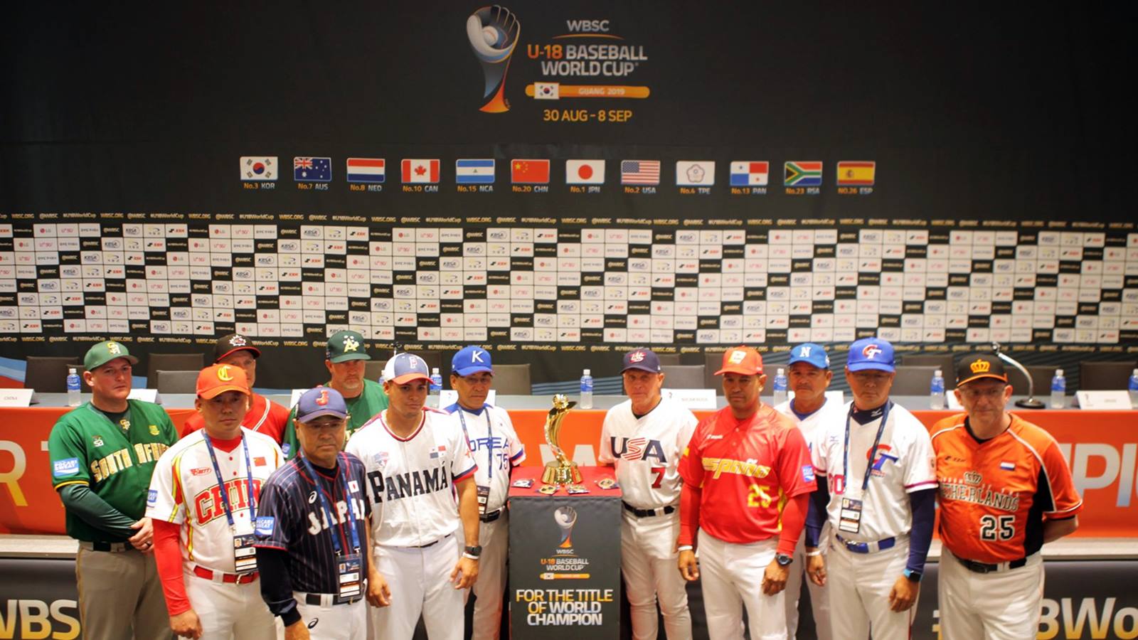 The U-18 Baseball World Cup trophy unveiled during pre-event press conference - World Baseball ...