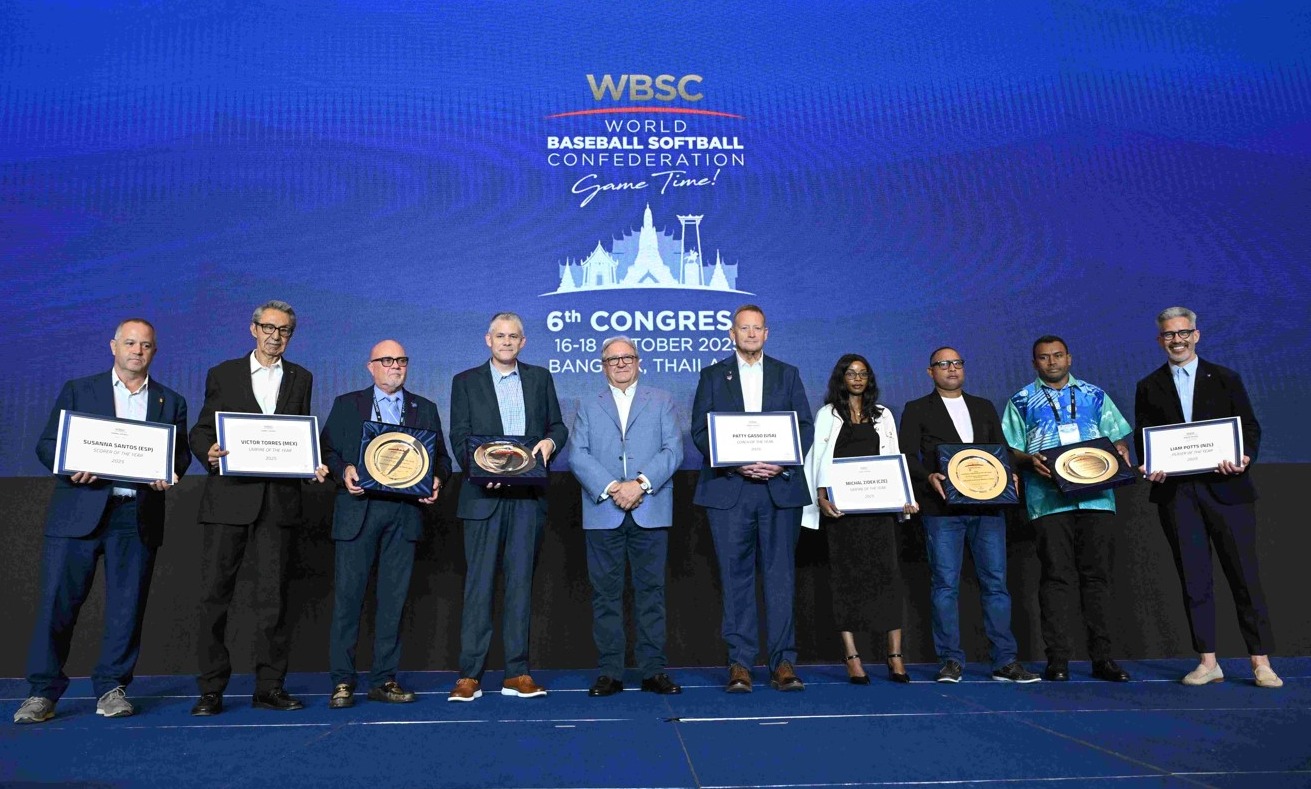 WBSC Awards Federations of the Years 2022-2025 during Congress Gala Dinner - World Baseball ...