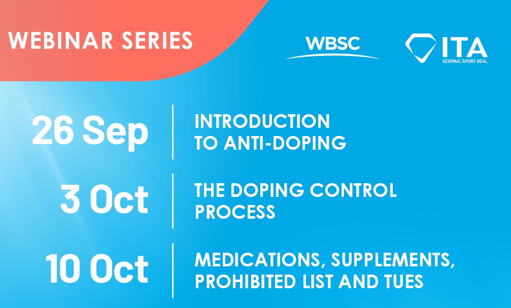 Partnership with ITA offers WBSC member Federations new Anti Doping Webinar series - World ...