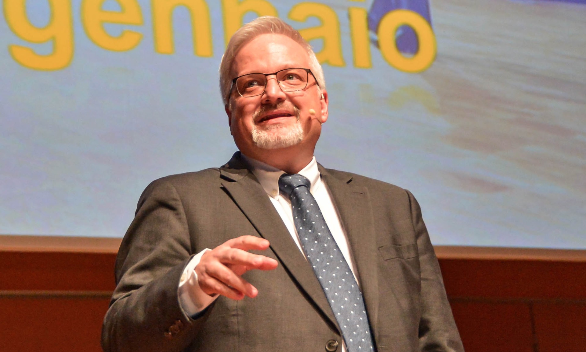 FIBS President Andrea Marcon speaks at CON-X 2024 in Rimini ...